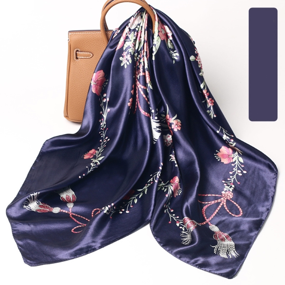 Square Satin Scarf- 90cm x 90cm - Aeeshaveilsnmore